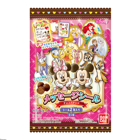 Disney Message Sticker Chocolate Snack Box - moehime-japantoys