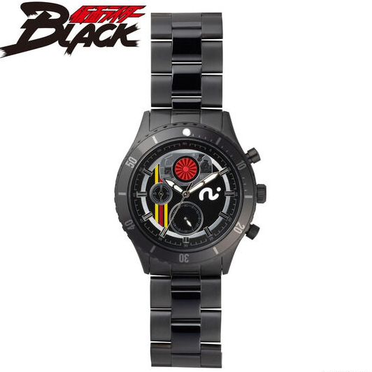 Showa Kamen Rider Chronograph Watch Live Action BLACK Limited Bandai