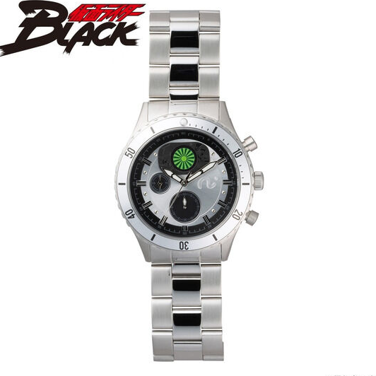 Showa Kamen Rider Chronograph Watch Live Action Shadow Moon Limited Bandai
