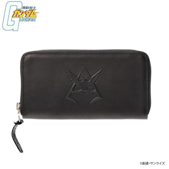 Mobile Suit Gundam Relief Genuine Leather Long Wallet Char Aznable ...