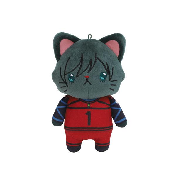 Blue Lock with CAT Plush Keychain w/Eye Mask Rin Itoshi moehime-japantoys