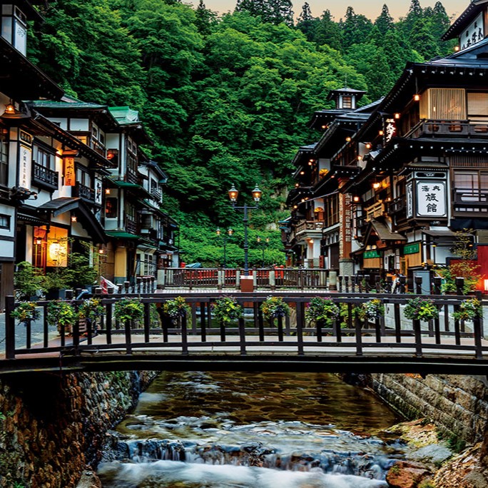 Jigsaw Puzzle 1000M-013 Ginzan Hot Springs 1000 Pieces