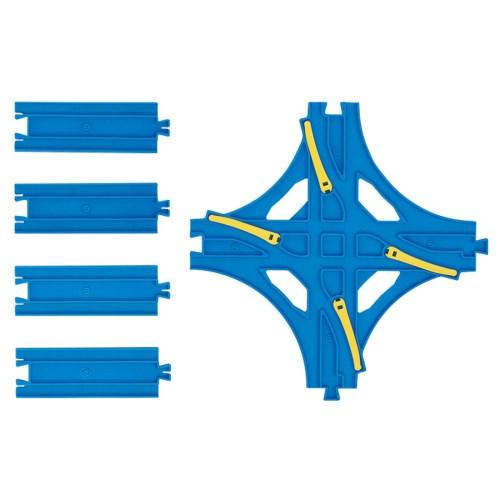 Plarail R-14 Crossing point rail (with 4 1/2 straight rails) moehime ...
