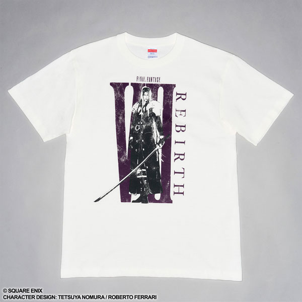 Final Fantasy VII Rebirth T-shirt Sephiroth (White x Purple) moehime ...