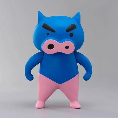 Soft Vinyl Collection Crayon Shin-chan TON-MEN Blue Buta Ao Buriburi ...