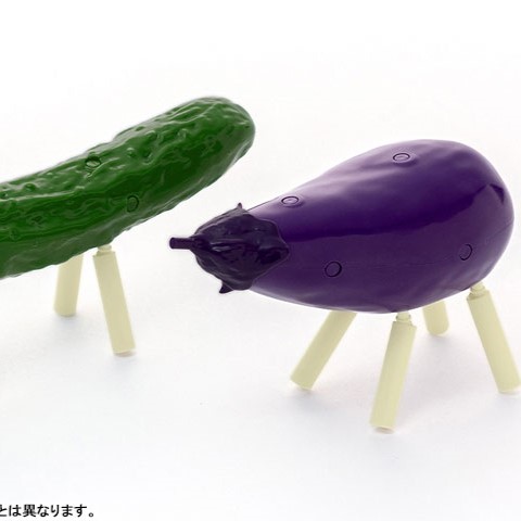 Shoryo Uma Cucumber & Eggplant Plastic Model - moehime-japantoys